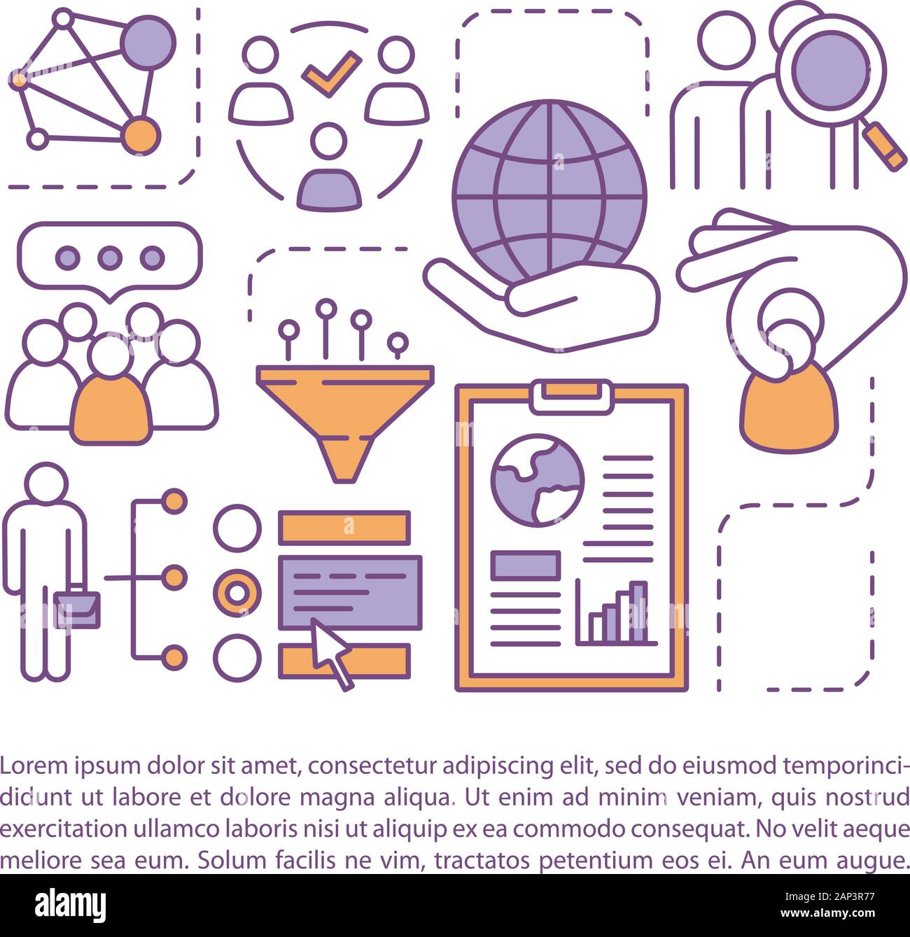 Social research article page vector template. Sociology. Population ...