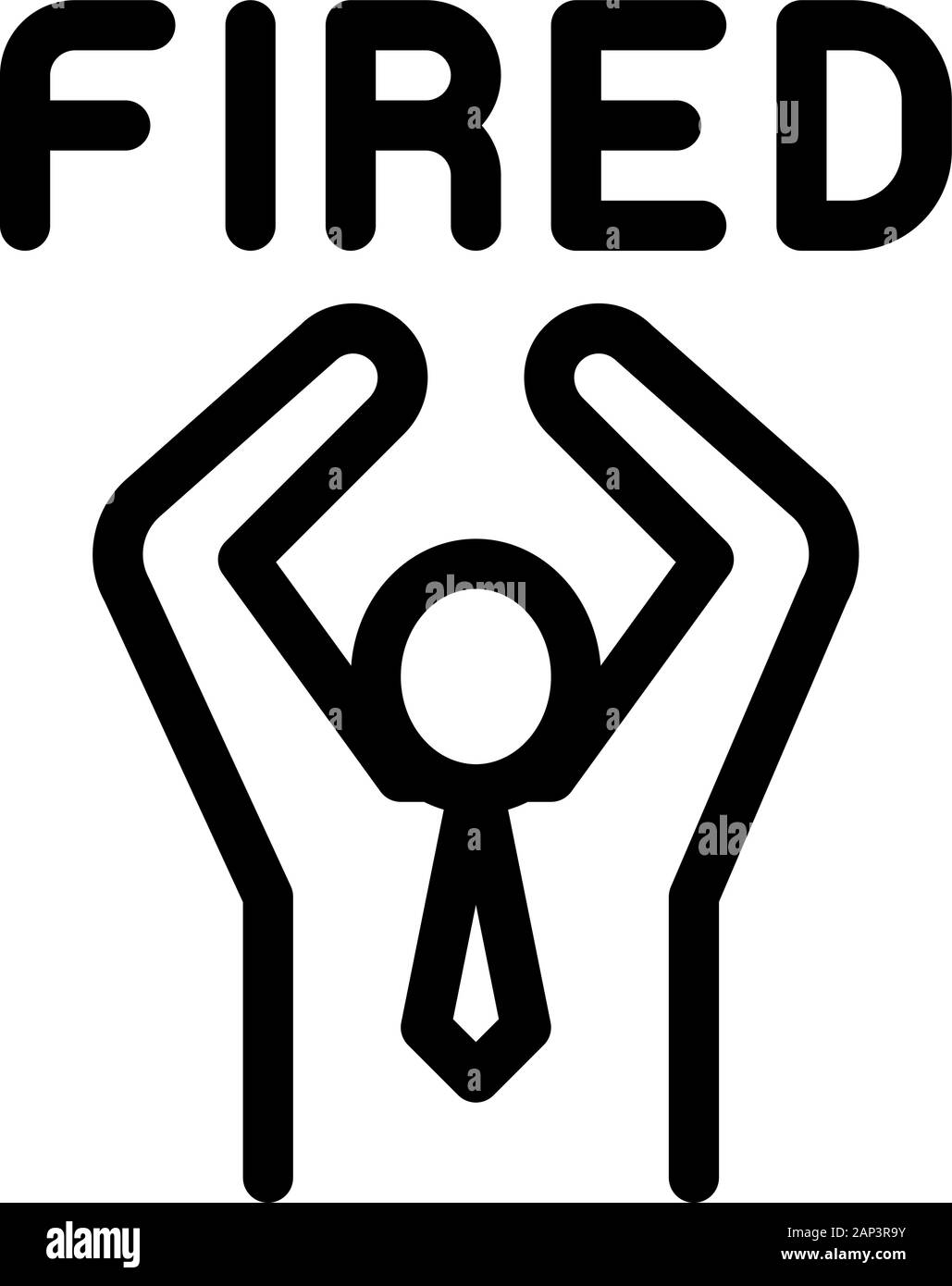 Fired sign Black and White Stock Photos & Images - Alamy