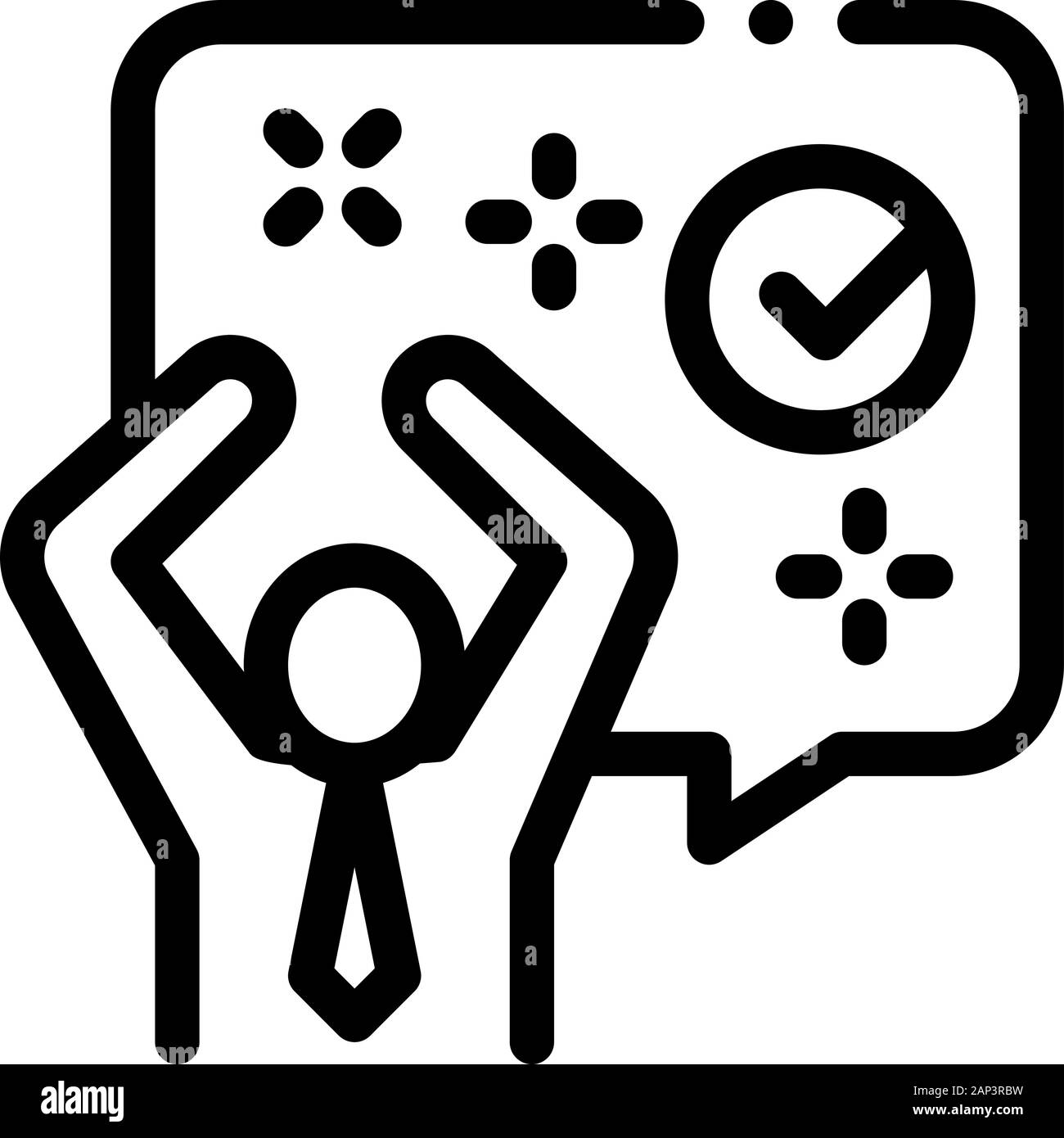 Human Celebrate Icon Vector Outline Illustration Stock Vector Image ...