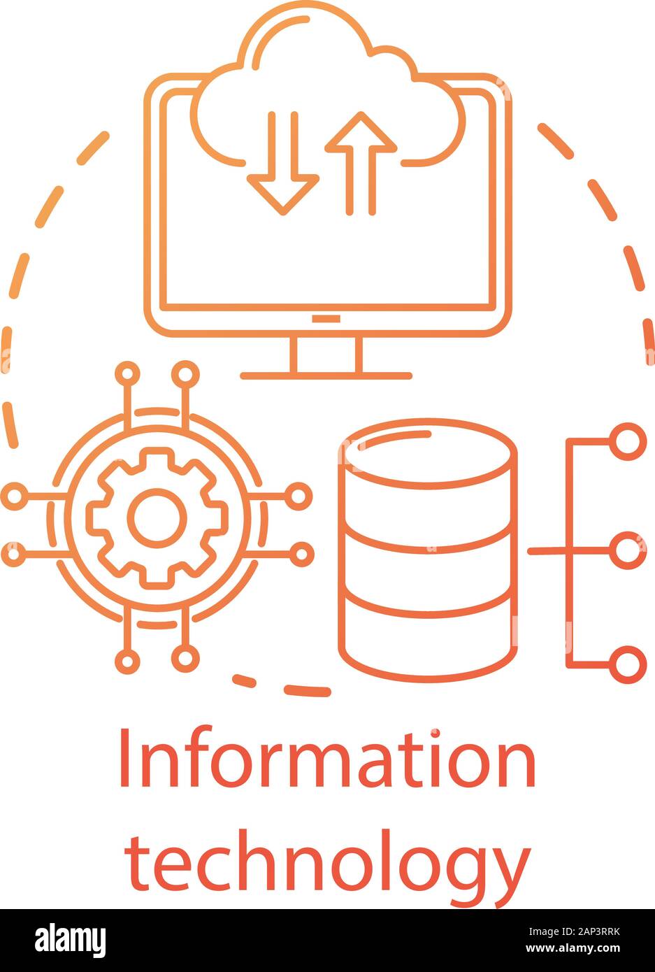 Information Technology Concept Icon Computer Science Structuring Storing Retrieving And