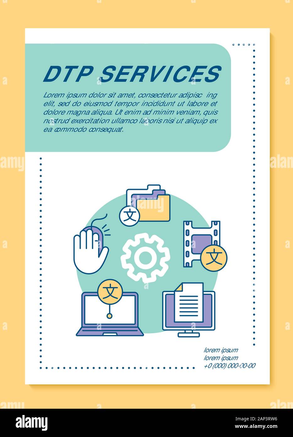 DTP services brochure template layout. Copy editing, translation. Flyer ...