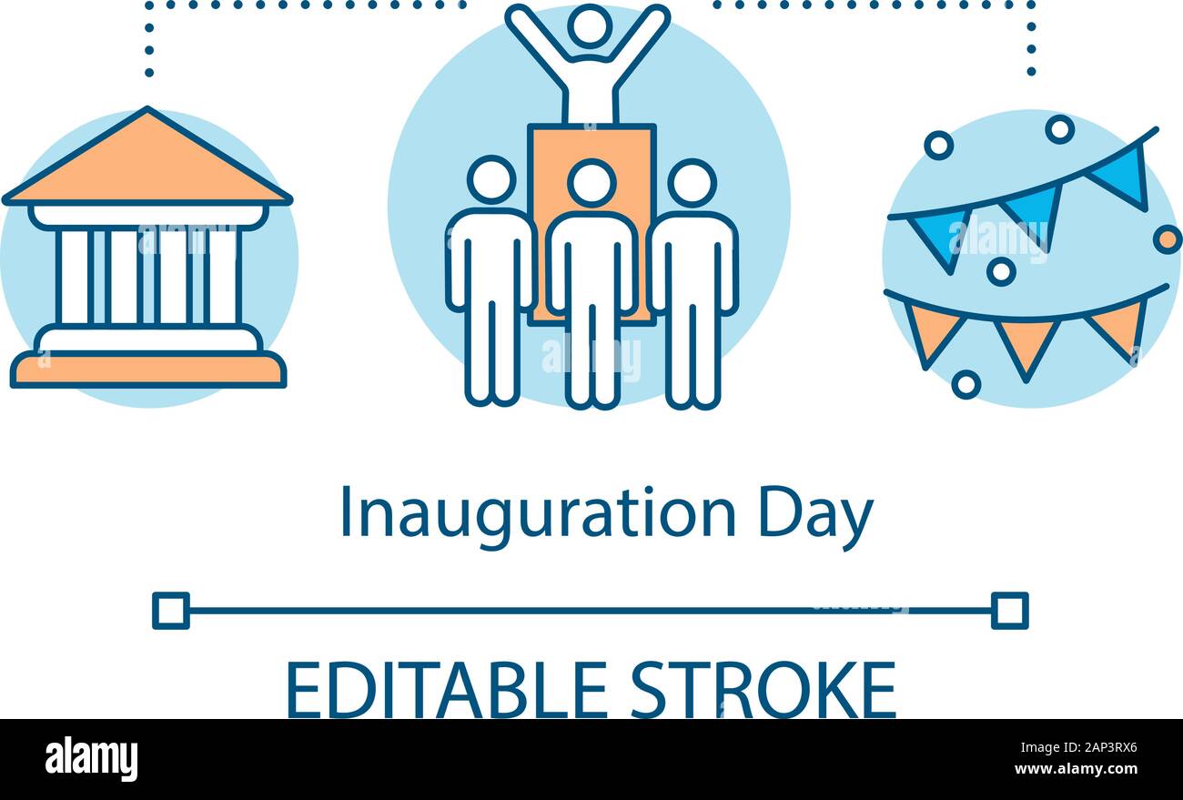 Inauguration day concept icon. Election idea thin line illustration ...