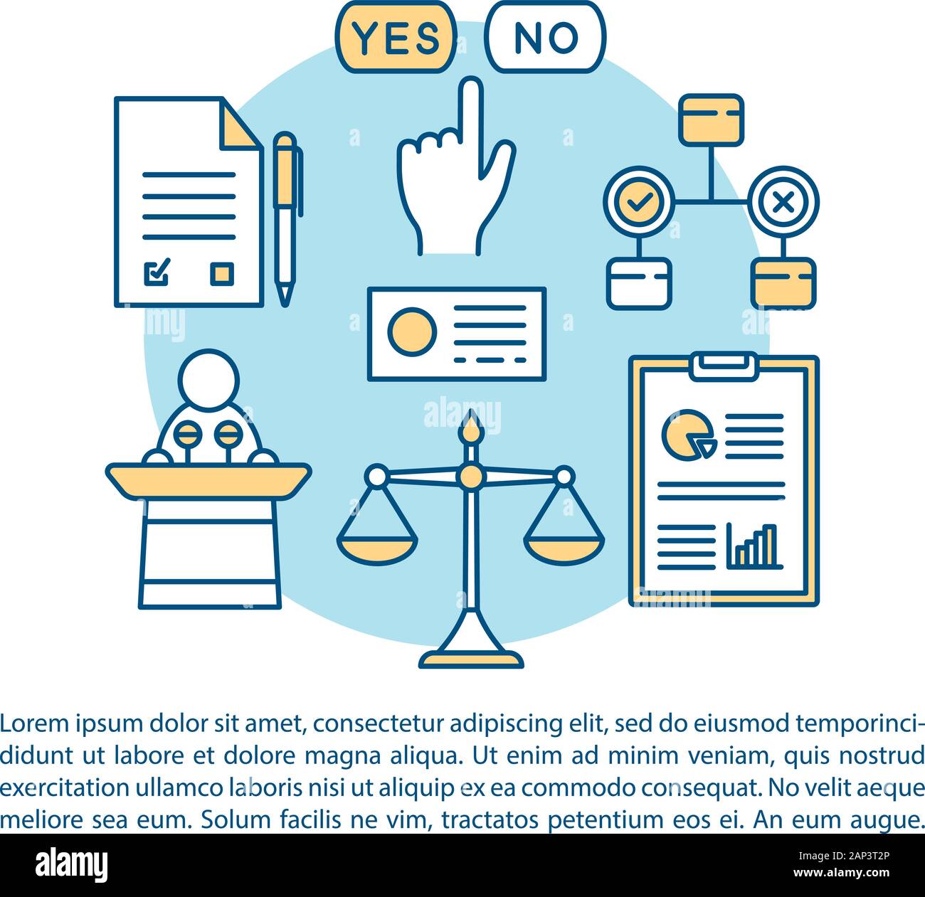 Elections article page vector template. Executive election. Brochure ...