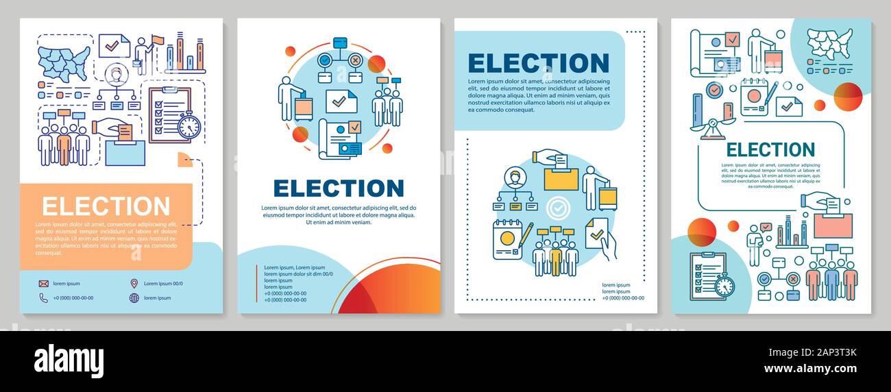Election Brochure Template Layout Citizens Ballot Holding Voting Flyer Booklet Leaflet 0247