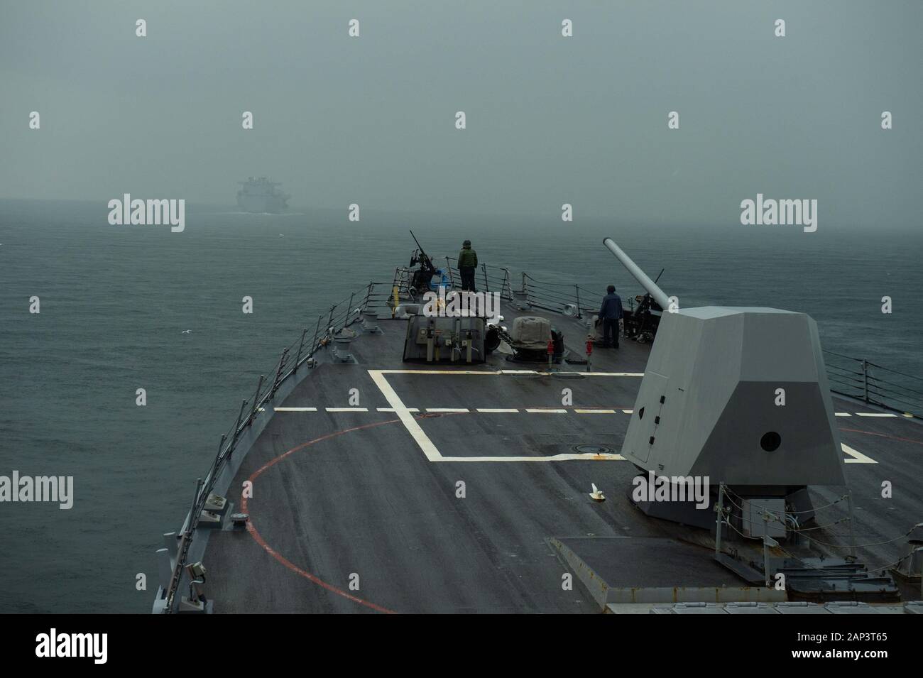 191218-N-MD802-1070 STRAIT OF HORMUZ (Dec. 18, 2019) The guided-missile ...