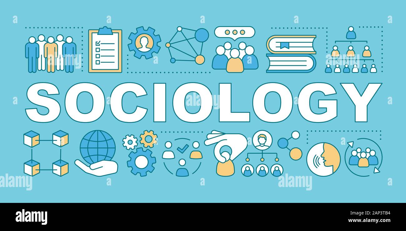 Sociology word concepts banner. Society and community. Presentation ...