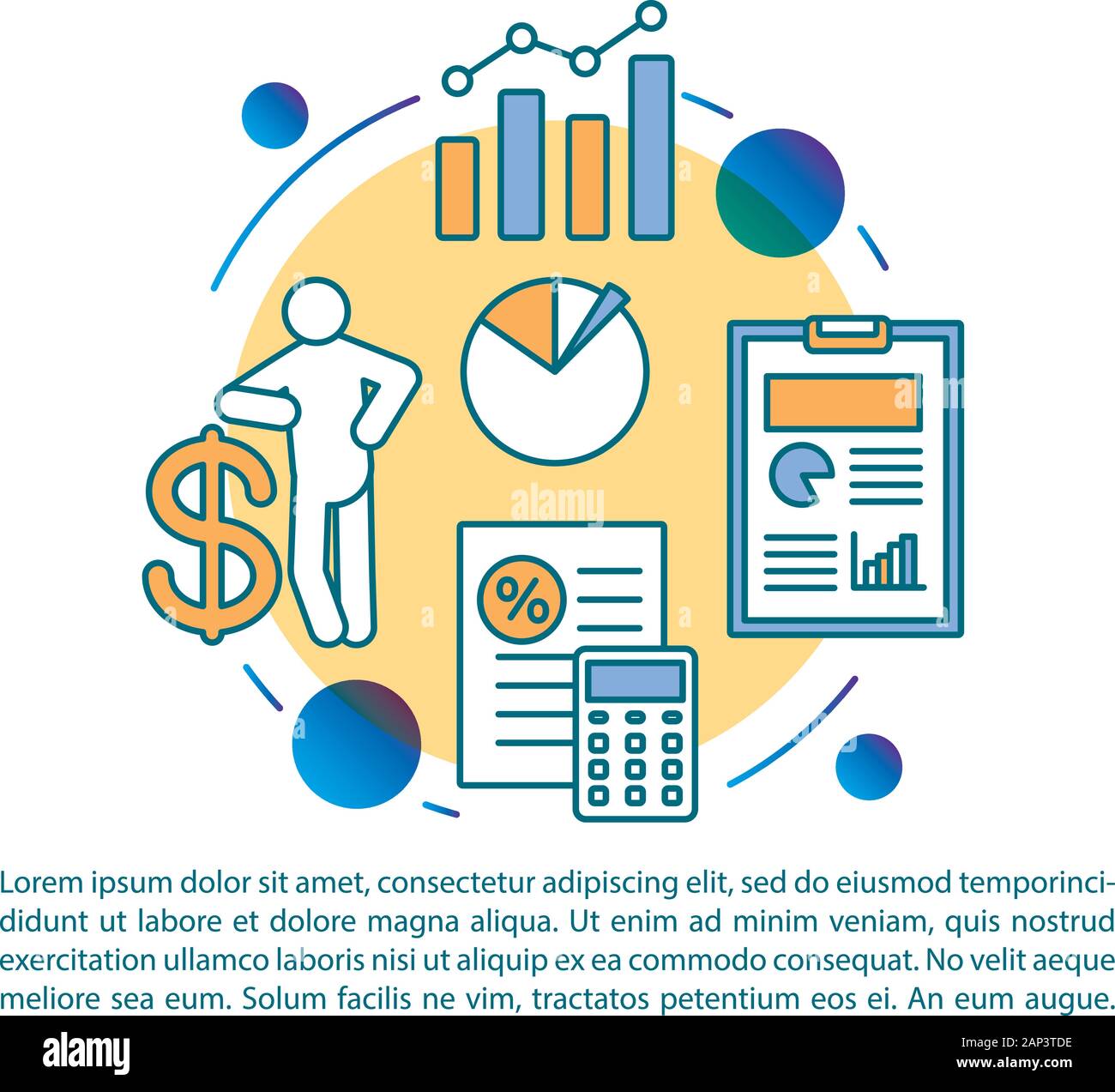 Economy article page vector template. Economic system. Brochure ...