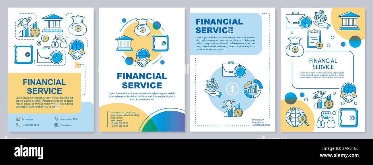 Financial service template layout. Flyer, booklet, leaflet print design ...