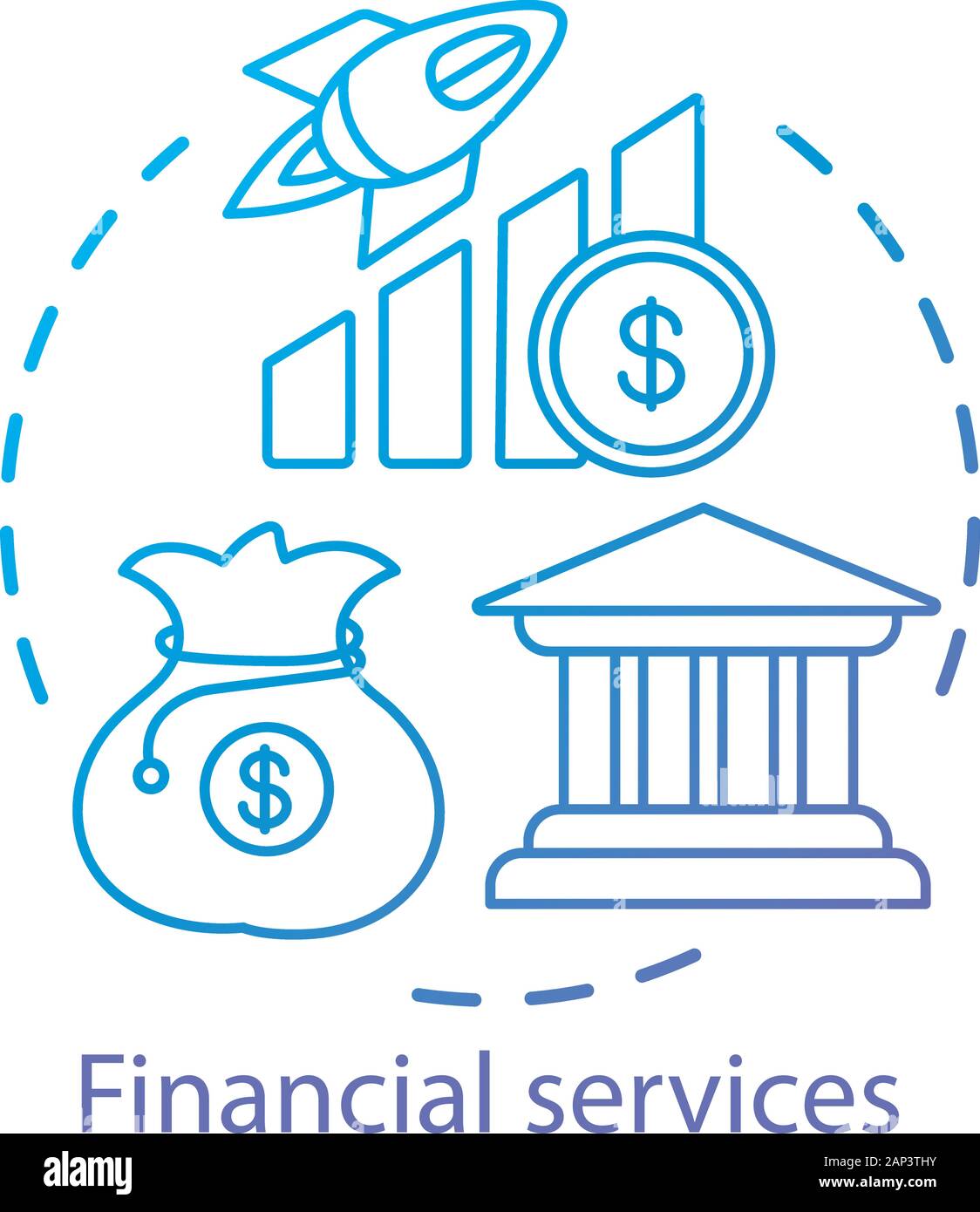 Financial services concept icon. Finance industry. Administration of ...