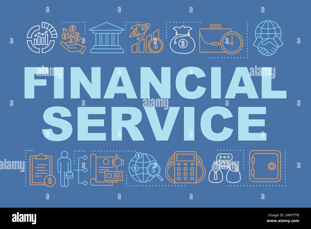 Financial service word concepts banner. Savings and investments. Money ...