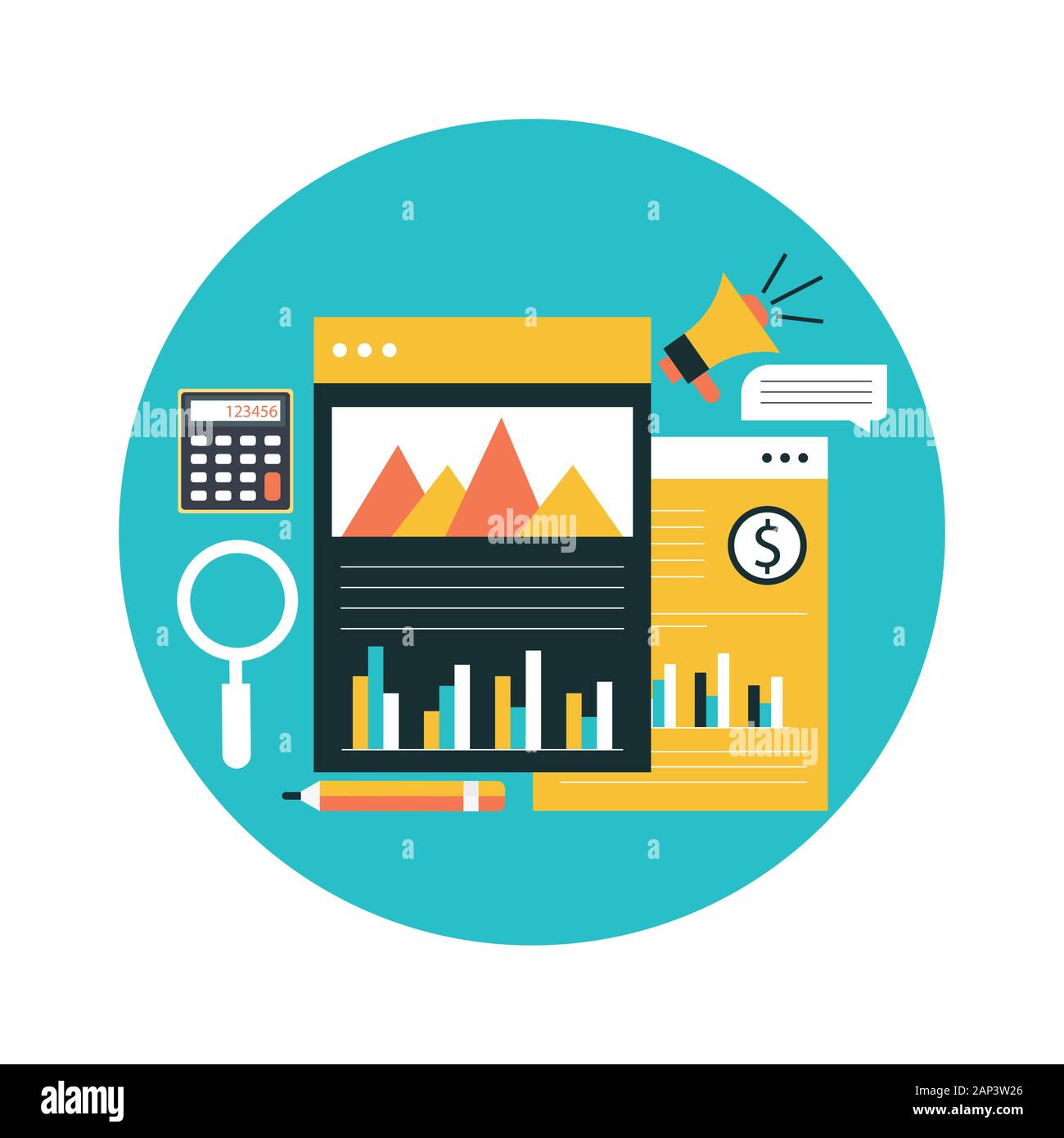 data analysis stock illustration Stock Photo - Alamy