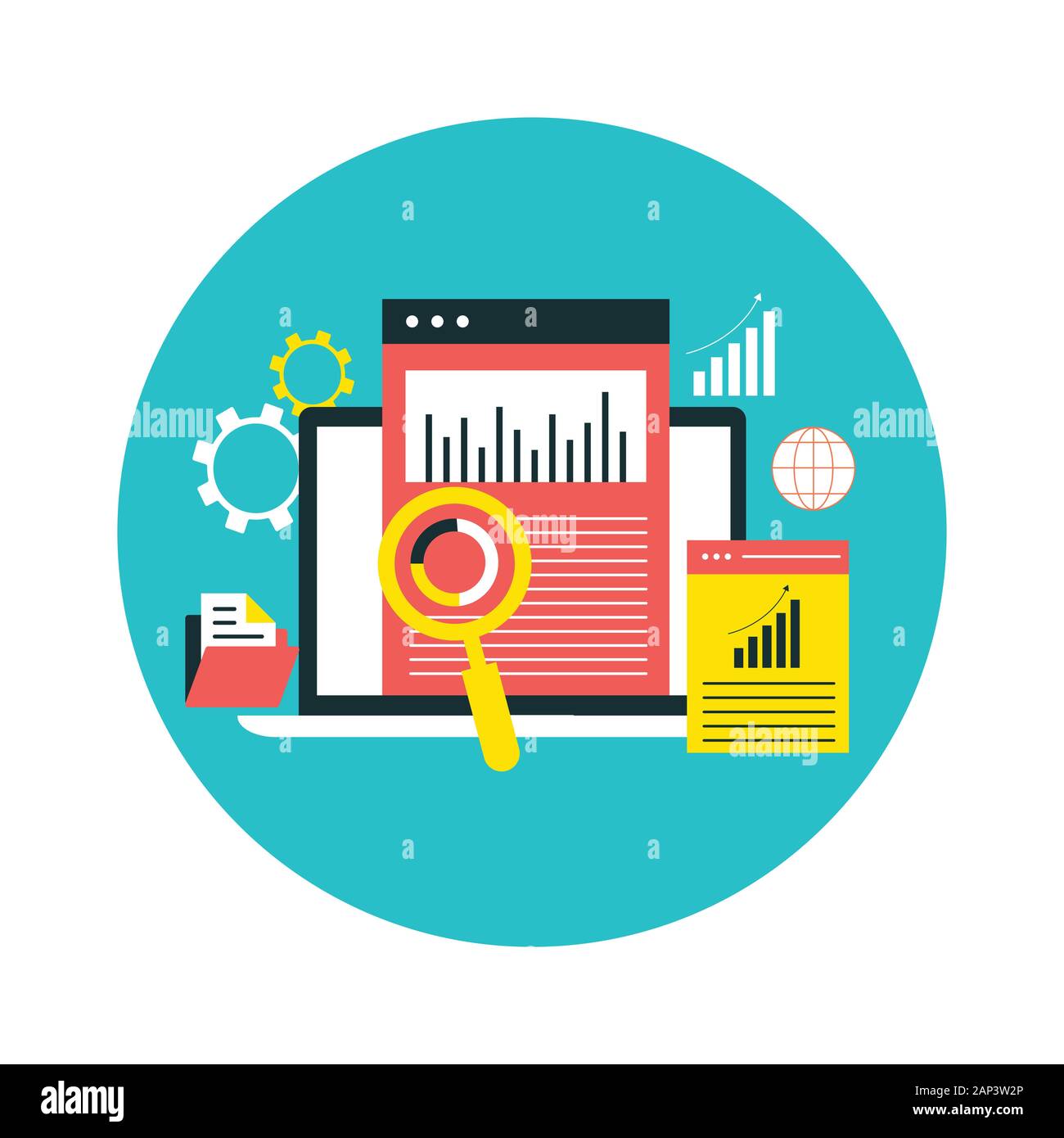 data analysis stock illustration Stock Photo - Alamy
