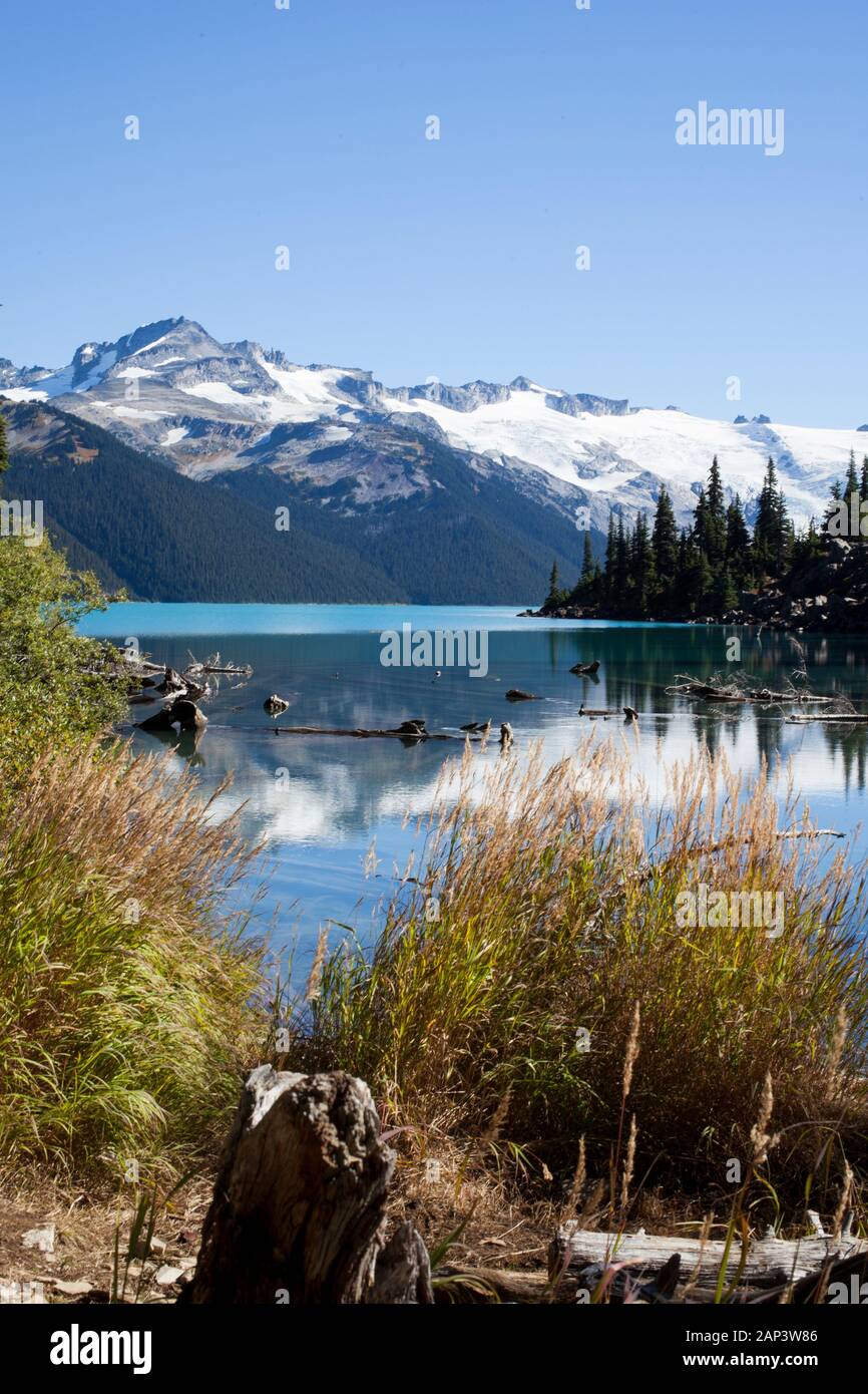 A view of Garibaldi Lake in Garibaldi Provincial Park in British ...