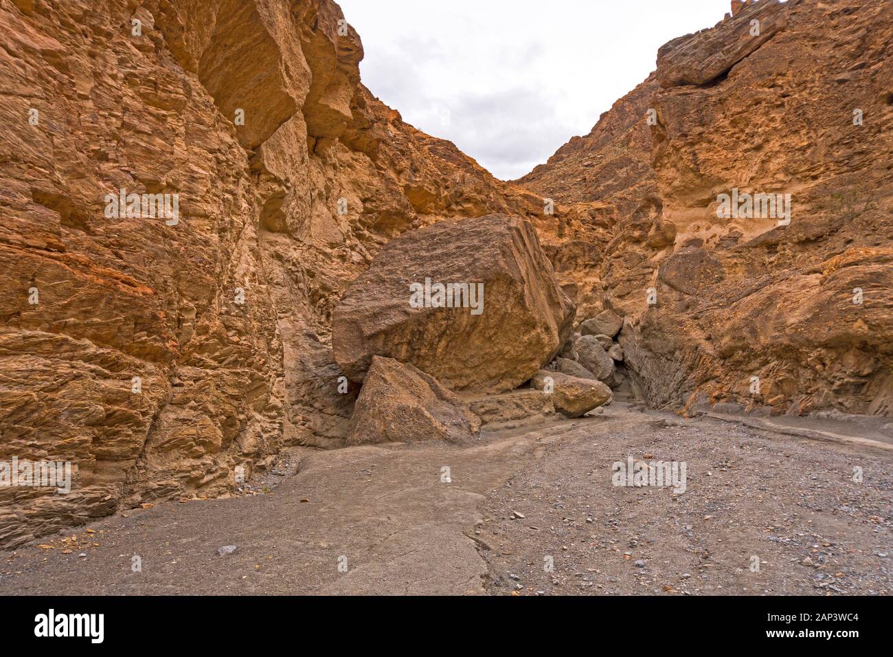 Rock Fall Blocking a Canyon in Mosaic Canyon in Death Valley National ...