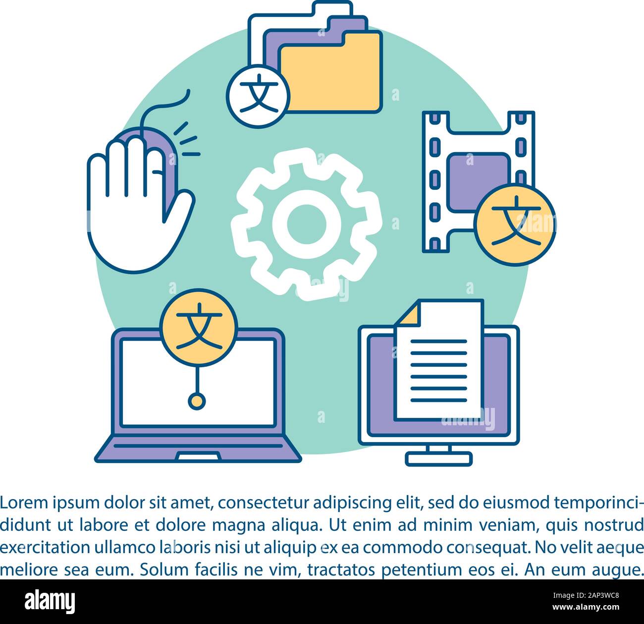 Digital media translation article page vector template. Content ...