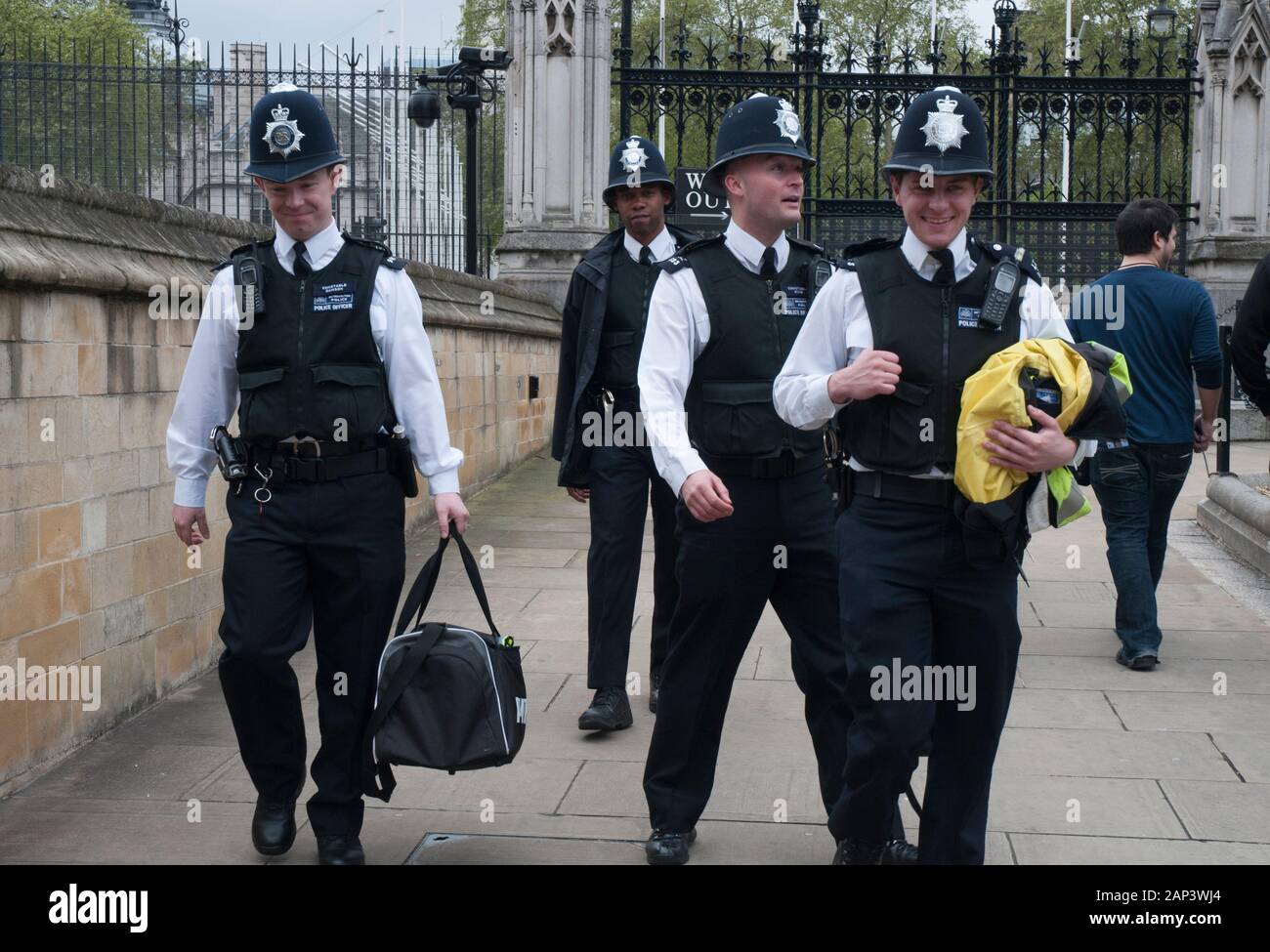 Police at the Palace of Westminster, London Stock Photo - Alamy