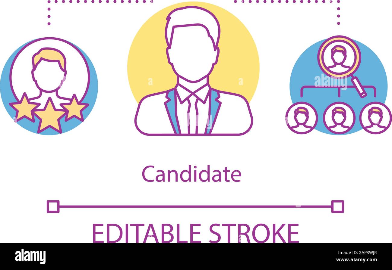 Elections concept icon. President, politician candidate idea thin line ...