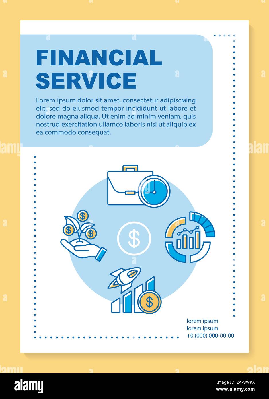 Financial service poster template layout. Accounting, banking industry ...