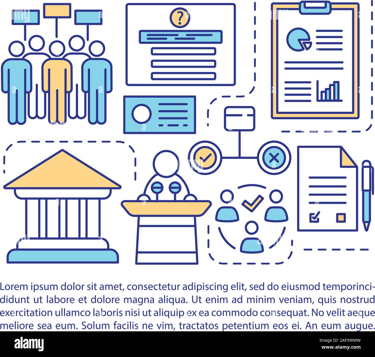 Elections article page vector template. President election. Brochure ...