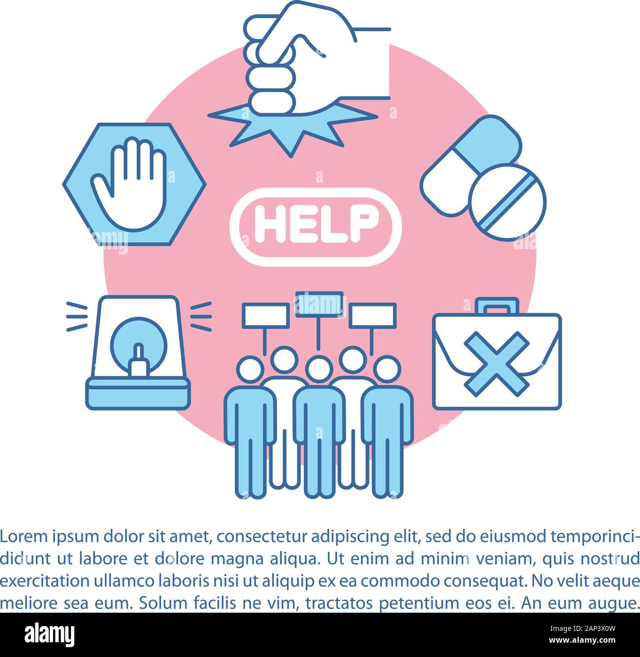 Social abuse and harassment article page vector template. Violence ...