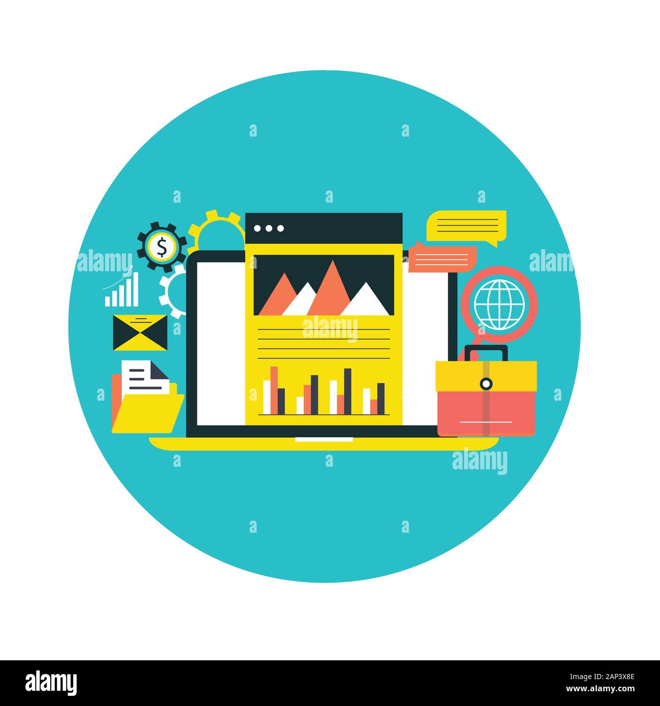 data analysis stock illustration Stock Photo - Alamy