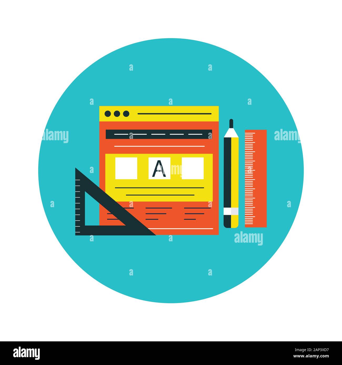 Mobile and Software App Design and Development stock illustration Stock ...