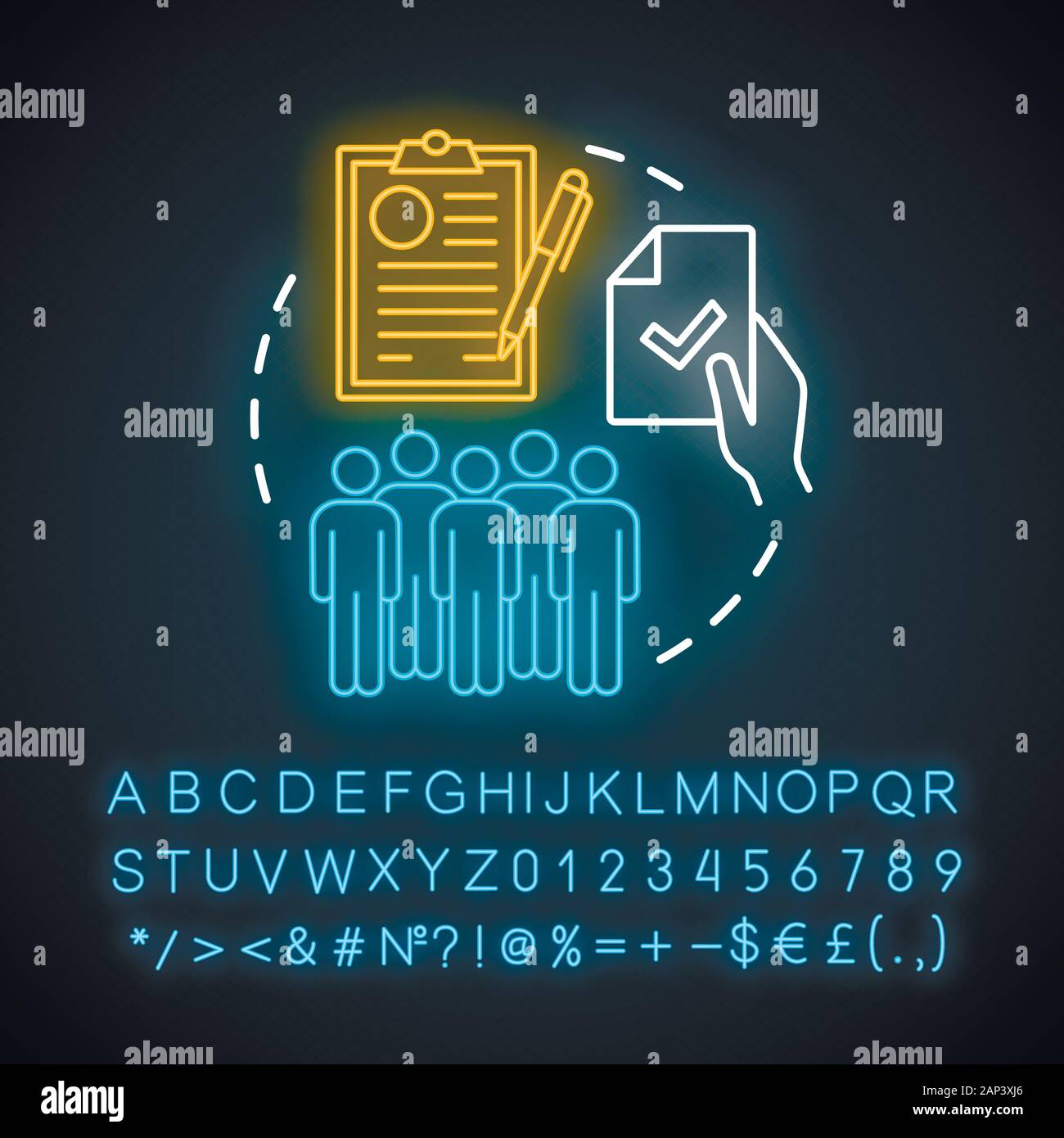 Elections neon light concept icon. Electoral college idea. Voting ...