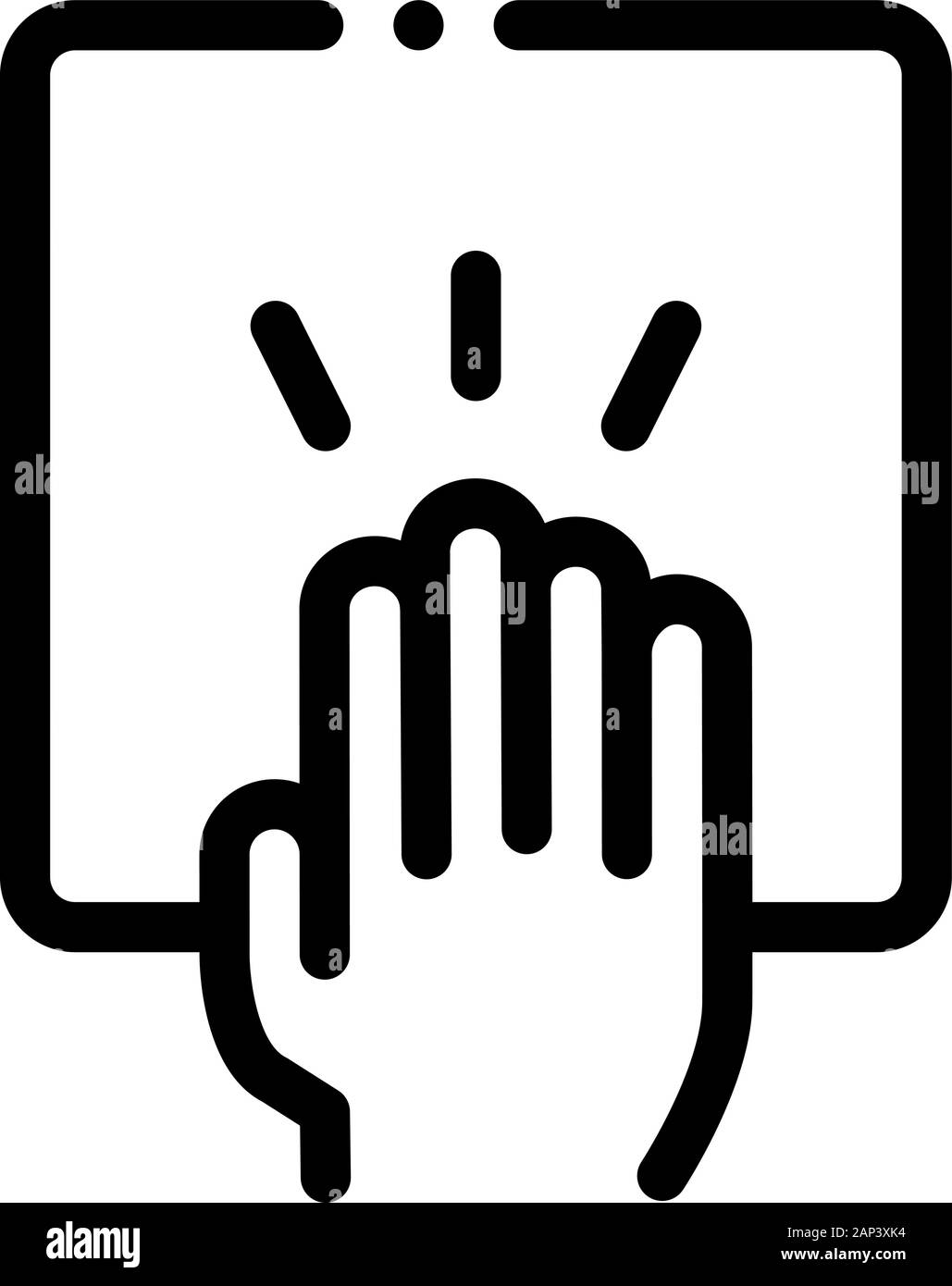 Hand Clapping Icon Vector Outline Illustration Stock Vector Image & Art ...