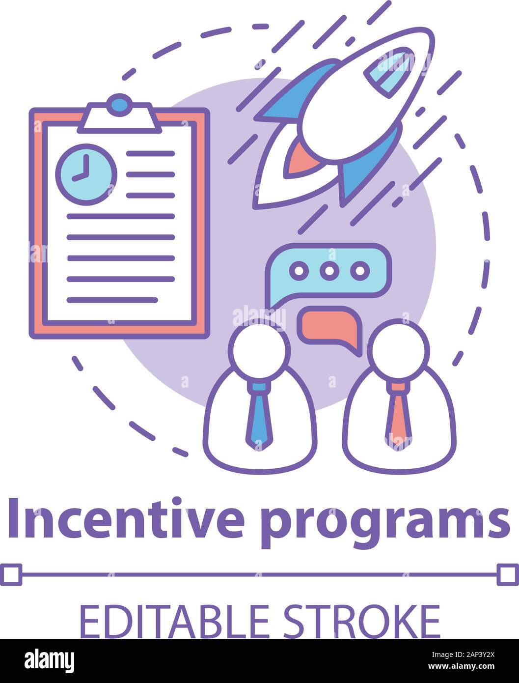 Incentive programs concept icon. Product, startup launch corporate ...