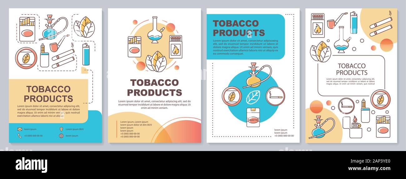 Tobacco industry template layout. Flyer, booklet, leaflet print design ...