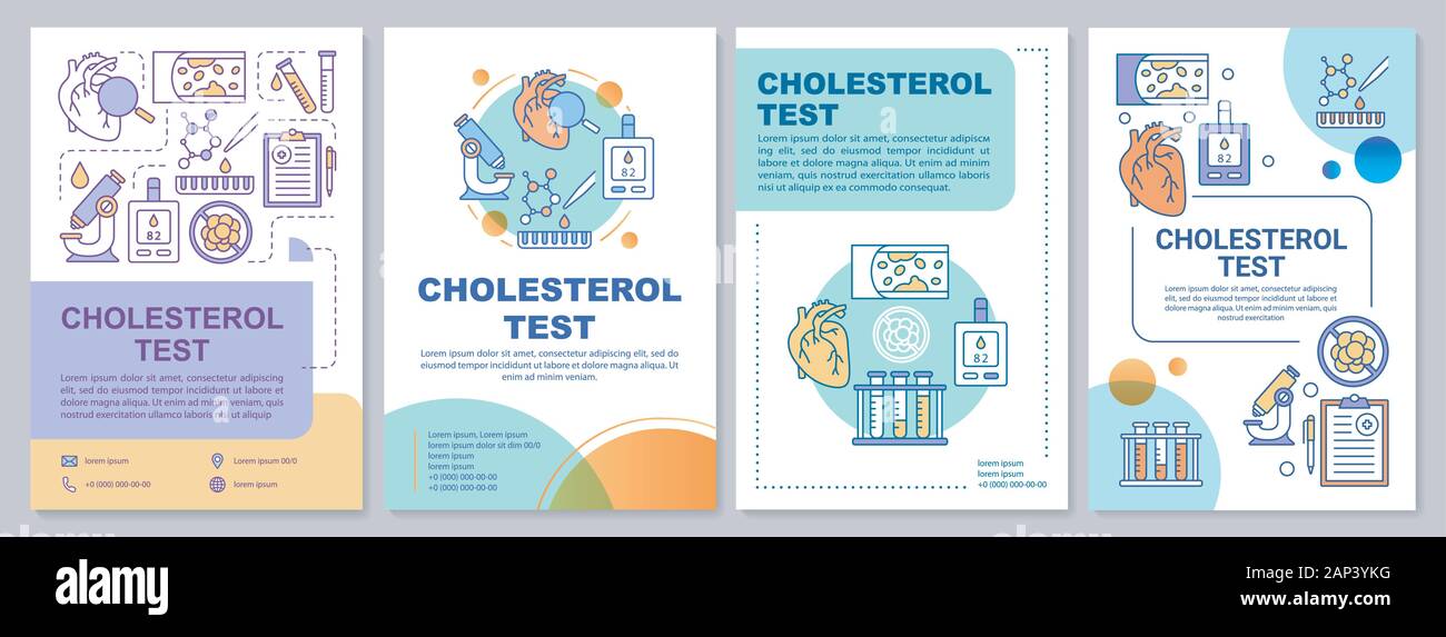 Cholesterol test brochure template layout. Flyer, booklet, leaflet ...