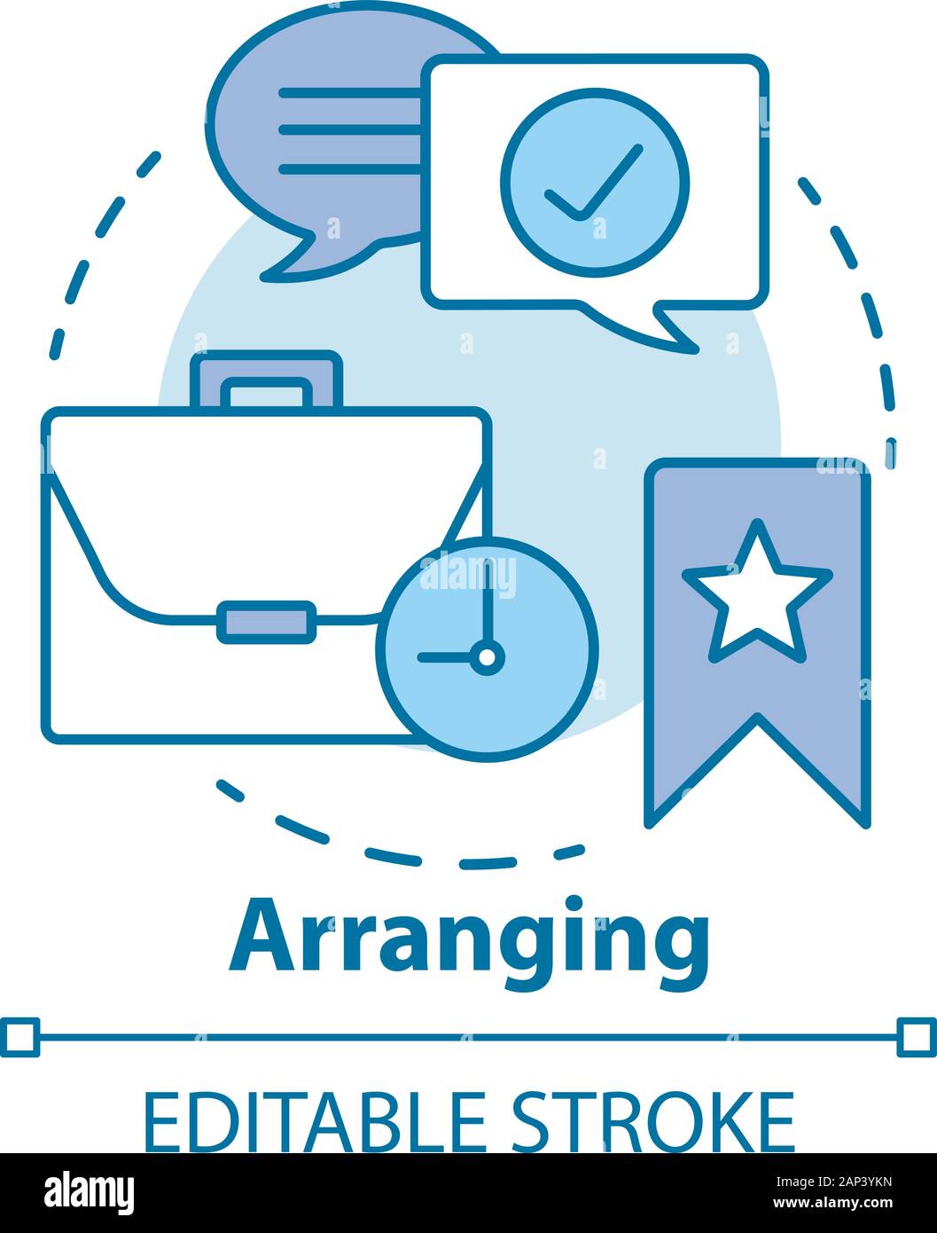 Arranging concept icon. Business meeting, appointment planning idea ...