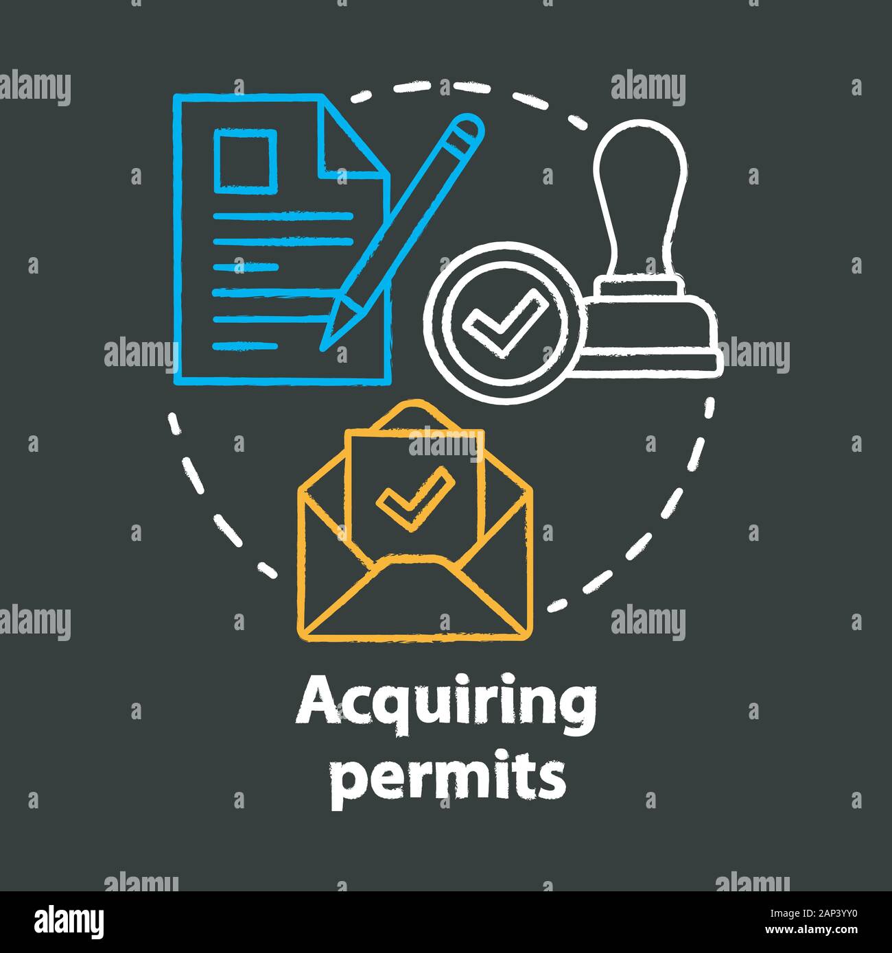 Obtaining permits Stock Vector Images - Alamy