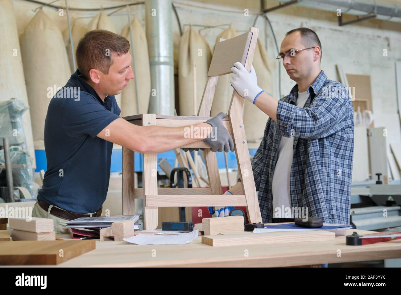 Carpentry workshop man chair hi-res stock photography and images - Alamy