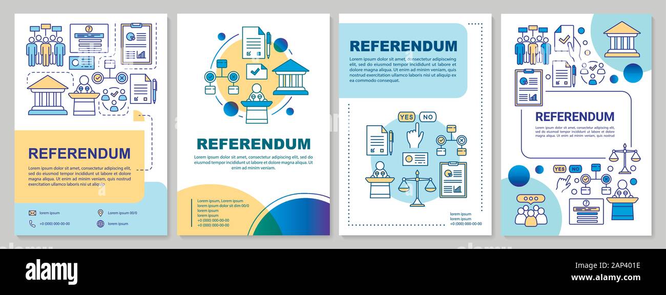 Referendum brochure template layout. Popular vote. Citizens ballot ...