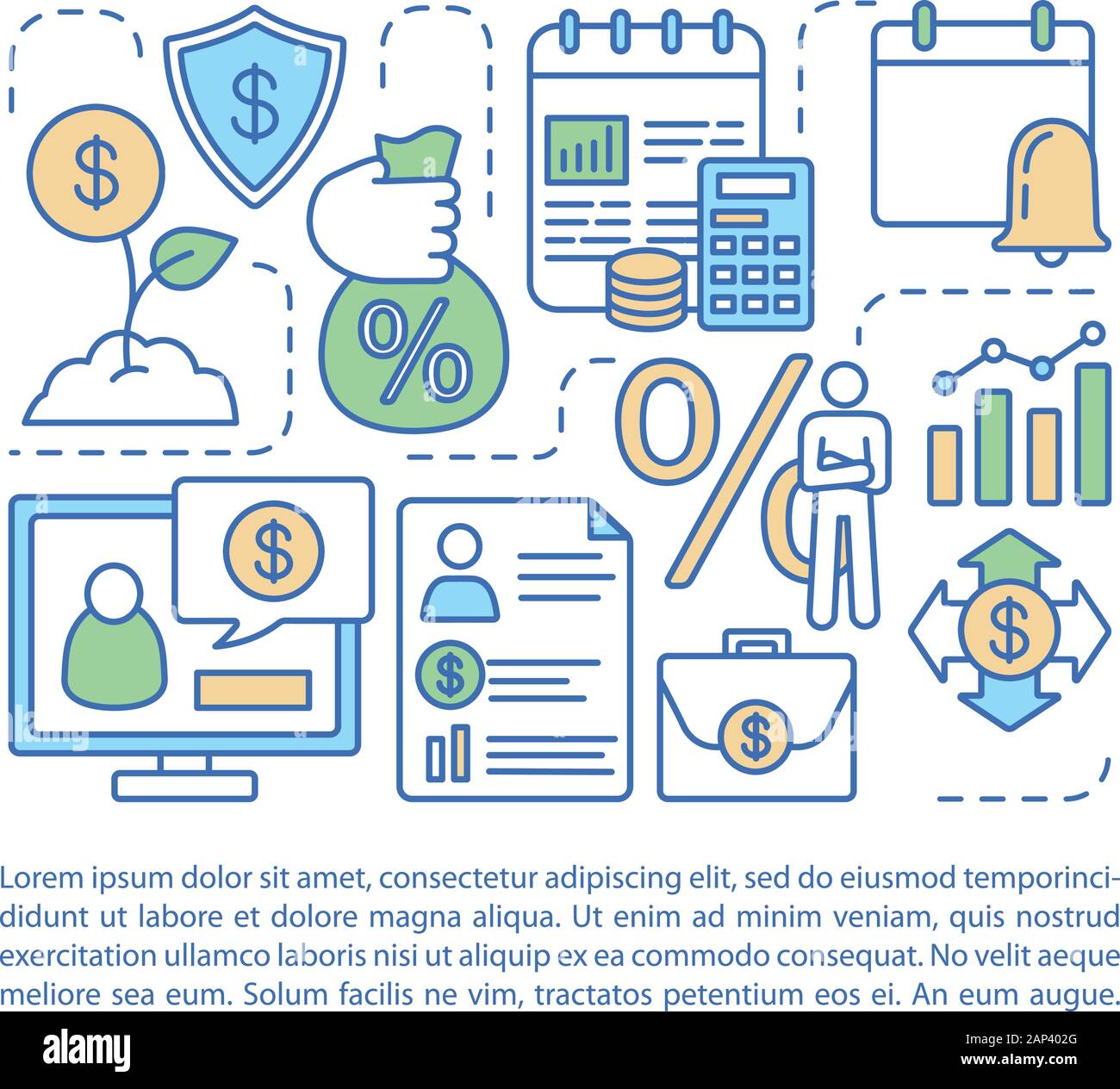 Savings article page vector template. Money deposits and accounting ...