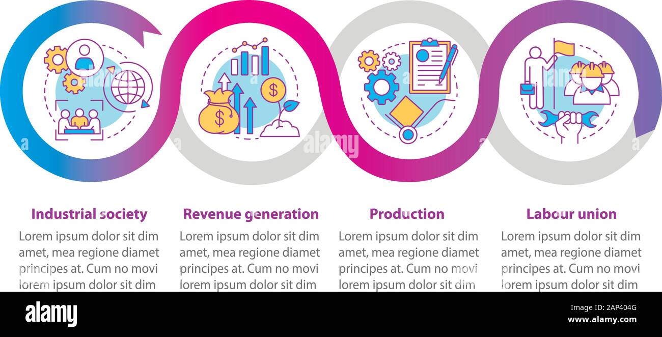 Production process vector infographic template. Business presentation ...