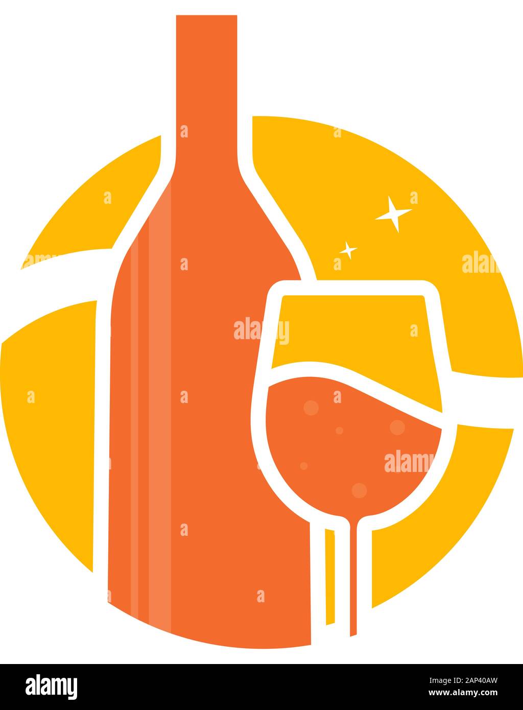 Wine bottle on modern Stock Vector Images - Alamy
