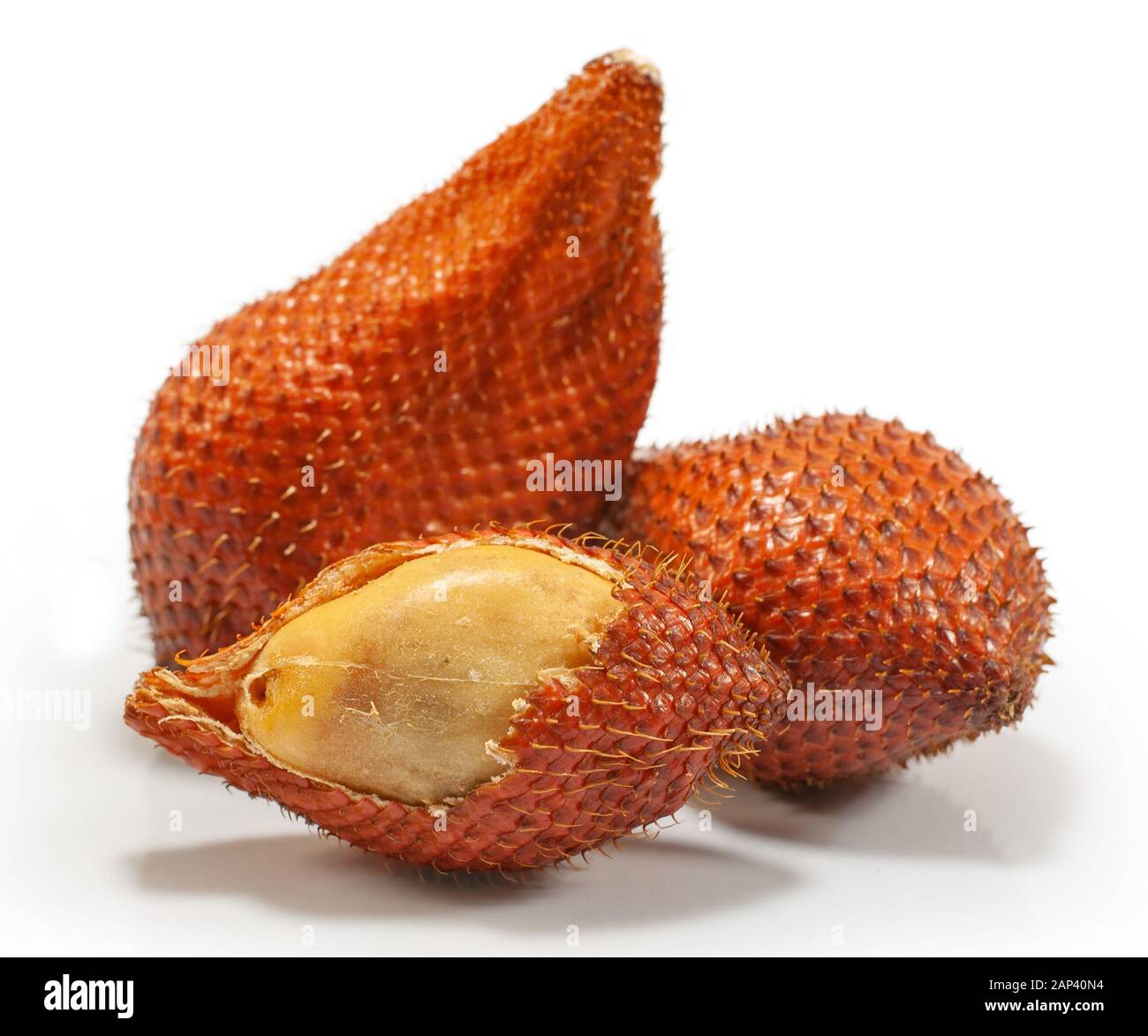 Salacca or Snake fruits isolated on white background Stock Photo - Alamy