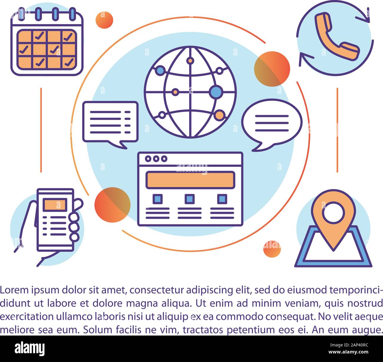 Contact center article page vector template. Customer support service ...