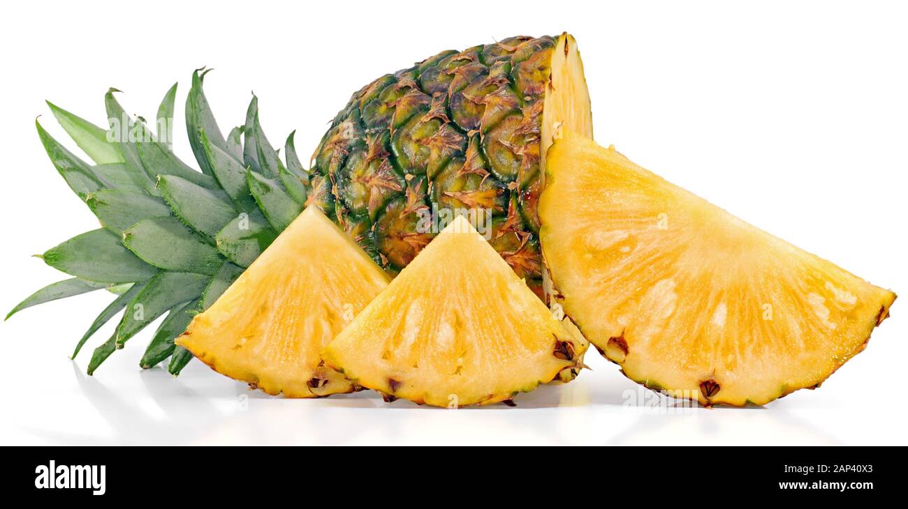 Single object of pineapple fruit isolated on white background Stock ...
