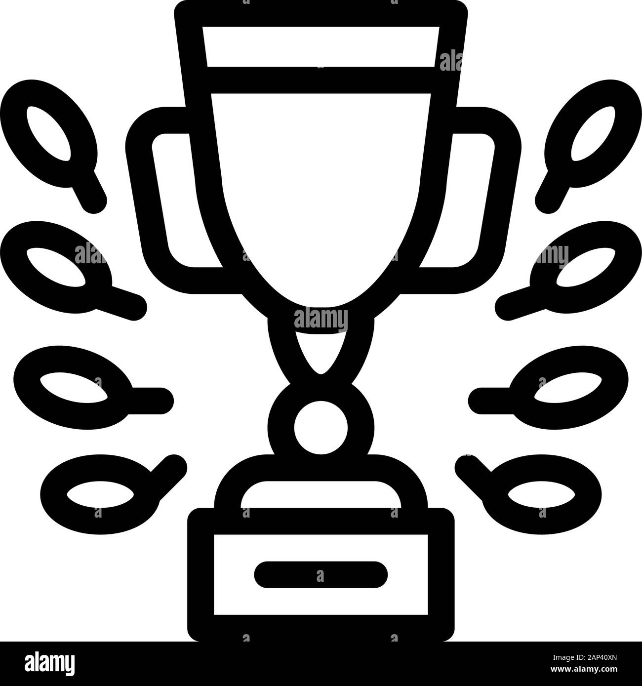 Champion Cup Icon Vector Outline Illustration Stock Vector Image & Art ...