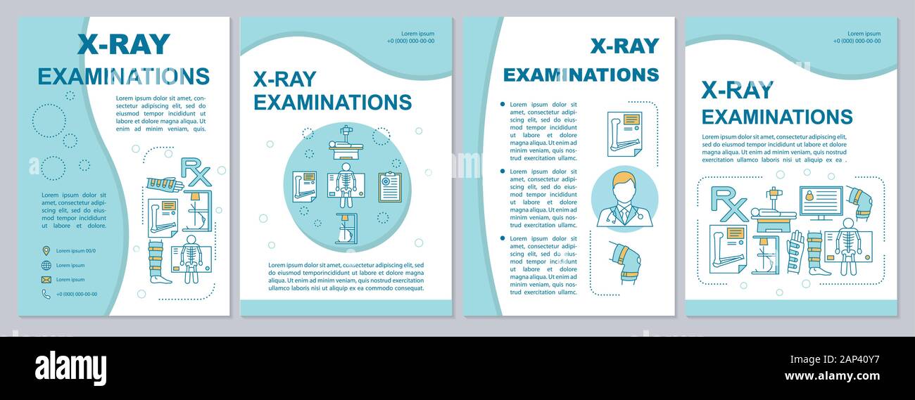 X-ray examination brochure template layout. Roentgen. Flyer, booklet ...