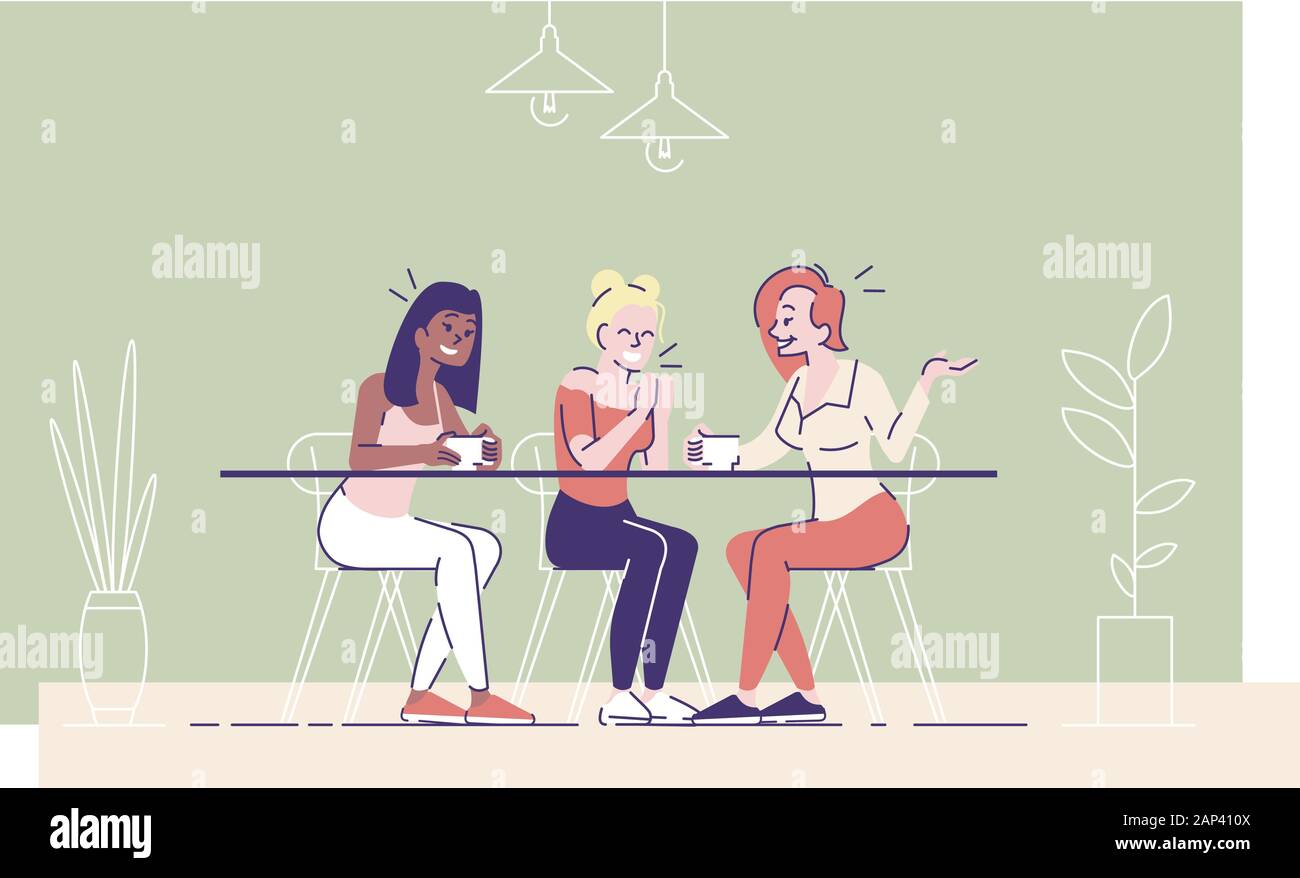 Gossiping women Stock Vector Images - Alamy