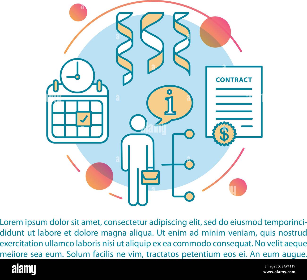 Corporate event management article page vector template. Employment ...