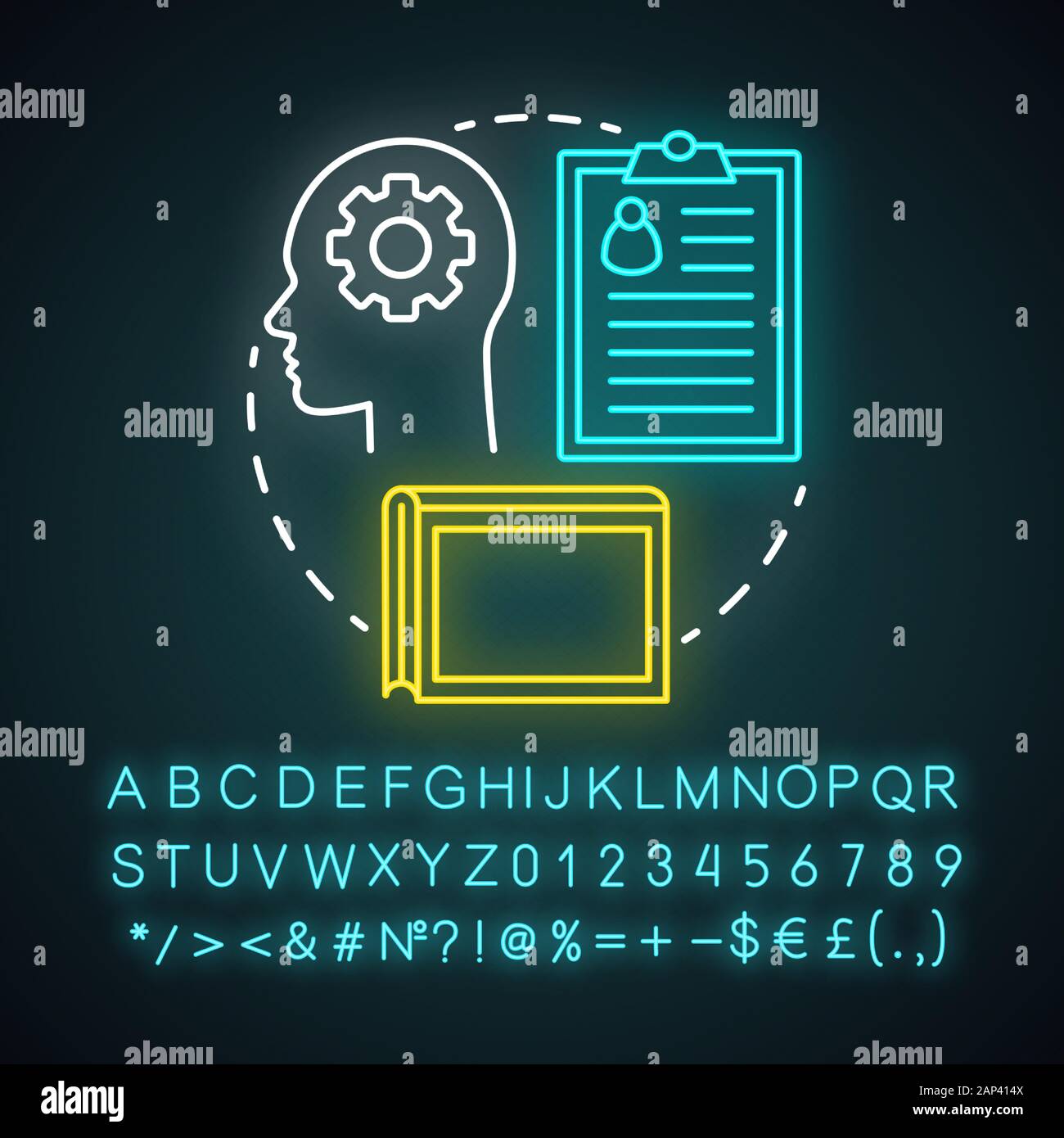 Records glowing neon sign hi-res stock photography and images - Alamy