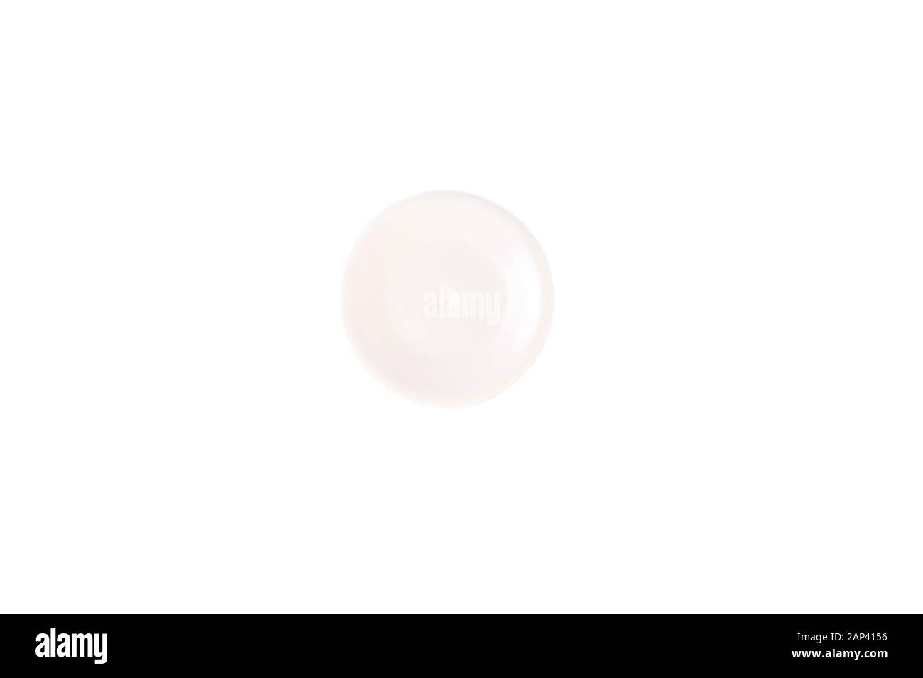 white cap from a tube with cream or toothpaste, top view Stock Photo ...