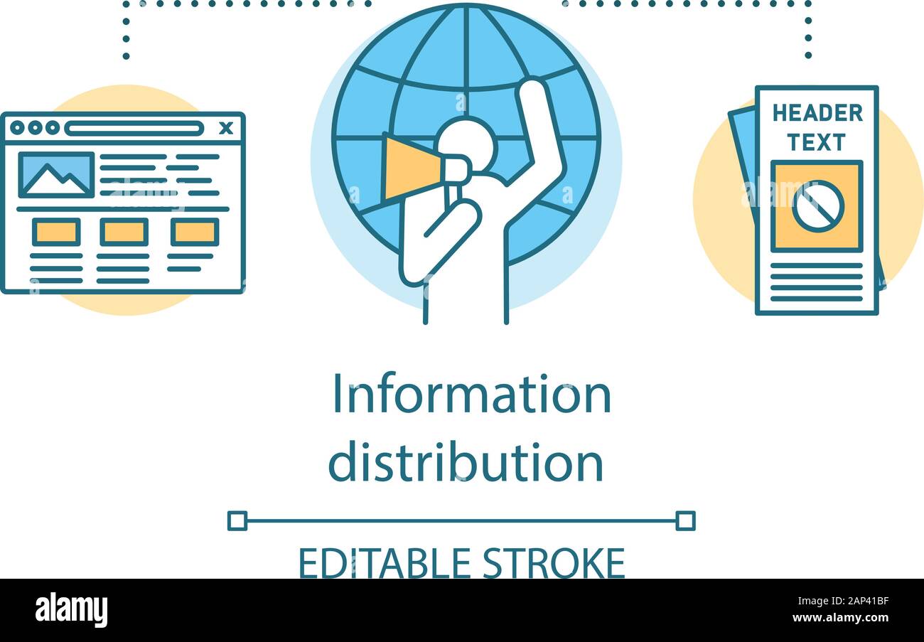 Information distribution concept icon. Peaceful resistance, propaganda ...