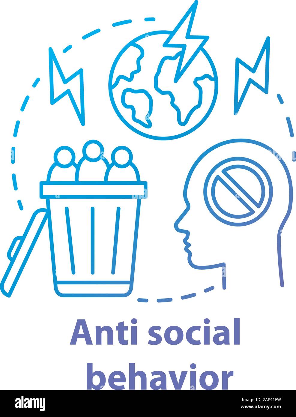 Anti social behavior Stock Vector Images - Alamy