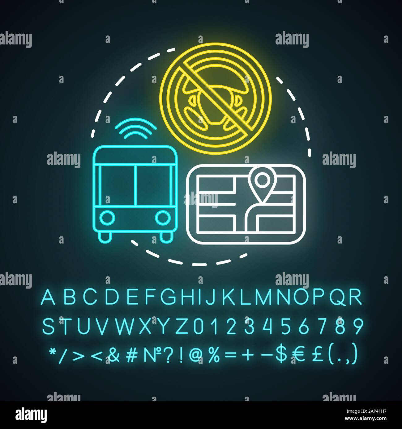 Shuttle bus autonomous Stock Vector Images - Alamy